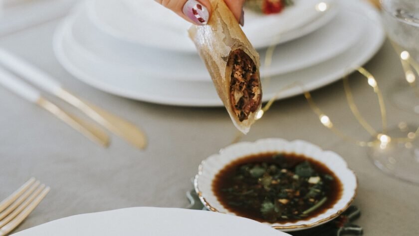 Duck Leg Confit Spring Rolls - foodydelice.com